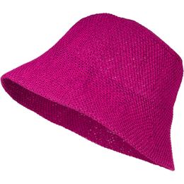 Fischerhut styleBREAKER "Fischerhut aus Papierstroh - Knautschhut", Herren, magenta, Obermaterial: 100% Papierstroh PAS., Modisch, H&uuml;te Fischerhut