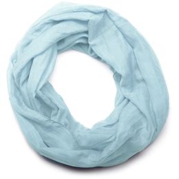 Loop styleBREAKER "Seidiger unifarbener Loop", Damen, hellblau, Obermaterial: 100% Viskose CV., Modisch, Modet&uuml;cher Loop
