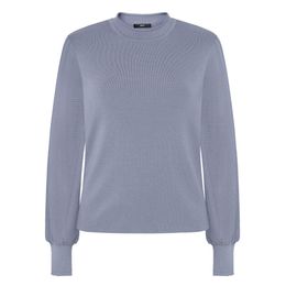 Rundhalspullover Zero "Pullover mit hohem Kragen", Damen, Gr. 34, grau (flint stone), Obermaterial: 72% Viskose CV. 28% Polyester PES., Pullover Rundhalspullover