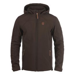 Softshelljacke INDICODE "Softshelljacke IDJonas", Herren, Gr. L, braun (schwarz braun), Obermaterial: 100% Polyester PES., regular fit normal, Jacken Softshelljacke