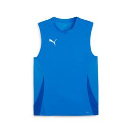 Fu&szlig;balltrikot Puma "TEAMGOAL SLEEVELESS JERSEY", Gr. L, electric blau lemonade, Puma wei&szlig;, Puma team royal, Interlock, Obermaterial: 100% Polyester, unifarben, regular fit normal, Rundhals, Trikots Fu&szlig;balltrikot, f&uuml;r Fu&szlig;ball, &auml;rmellos, sportlicher Stil, aus Interlock-Material
