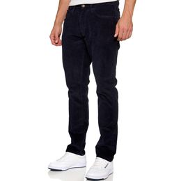 Cordhose INDICODE "INWerner", Herren, Gr. 28, L&auml;nge 32, blau (schwarz navy), Web, Obermaterial: 98% Baumwolle, 2% Elasthan, unifarben, regular fit normal, Hosen Cordhose