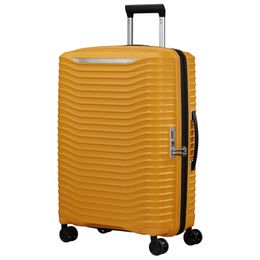 Hartschalen-Trolley Samsonite "UPSCAPE, verschiedene Gr&ouml;&szlig;en und Farben", Damen, Gr. B/H/T: 47cm x 68cm x 28cm 75 l, gelb, Polypropylen, gestreift, Koffer Hartschalen-Trolley, mit Volumenerweiterung, mit Tragegriff oben und seitlich