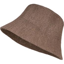 Fischerhut styleBREAKER "Fischerhut aus Papierstroh - Knautschhut", Herren, taupe, Obermaterial: 100% Papierstroh PAS., Modisch, H&uuml;te Fischerhut