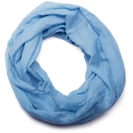 Loop styleBREAKER "Seidiger unifarbener Loop", Damen, blau, Obermaterial: 100% Viskose CV., Modisch, Modet&uuml;cher Loop