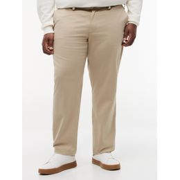 Tommy Hilfiger Big & Tall Chinohose "BT-CORE DENTON ESSENTIAL TWILL", Damen, Gr. 44, L&auml;nge 32, sandalwood, Twill, Obermaterial: 97% Baumwolle, 3% Elasthan, TOMMY HILFIGER BIG & TALL, straight fit lang, Hosen Chinohose, Gro&szlig;e Gr&ouml;&szlig;en