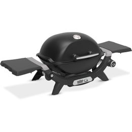 Gasgrill Weber "Q1200N", schwarz, B:105cm H:38cm T:44cm, Grills, Gasgrill, Mit Deckelthermometer und abnehmbaren Seitentischen