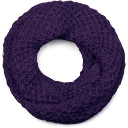 Strickschal styleBREAKER "Grobstrick Loop Schal", Damen, lila (violett), Obermaterial: 10% Viskose CV. 80% Polyacryl PAN. 10% Wolle WO., Modisch, Modet&uuml;cher Strickschal