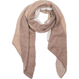 XXL-Schal styleBREAKER "Asymmetrischer Web Schal 3-Farbig", Damen, grau (taupe, braun, beige), Obermaterial: 80% Viskose CV. 20% Wolle WO., Modisch, Modet&uuml;cher XXL-Schal