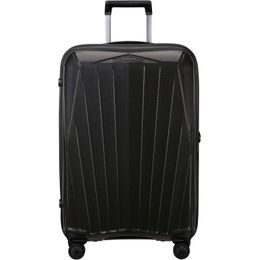 Hartschalen-Trolley Samsonite "MAJOR-LITE, verschiedene Gr&ouml;&szlig;en und Farben", Damen, Gr. B/H/T: 45cm x 69cm x 28cm 69 l, schwarz, Curv, Koffer Hartschalen-Trolley, mit Adressanh&auml;nger, mit Raumteiler, Packriemen und Trennpolster
