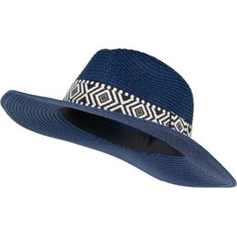 Sonnenhut styleBREAKER "Panama Strohhut Hutband Azteken Muster", Herren, dunkelblau, Obermaterial: 100% Papierstroh PAS., Modisch, H&uuml;te Sonnenhut
