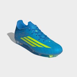 Fu&szlig;ballschuh adidas Performance "F50 LEAGUE FIRM GROUND/MULTI GROUND", Gr. 44,5, lucid ray blau, team solar gelb 2, lucid aquamarine, Synthetik, Textil, Schuhe Fu&szlig;ballschuh, f&uuml;r viele verschiedene B&ouml;den geeignet
