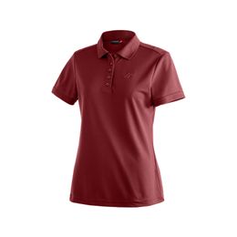 Poloshirt Maier Sports "Ulrike", Herren, Gr. 38, weinrot, 100% Polyester, Rundhals, Shirts Poloshirt, Damen Polo kurzarm, leichtes Shirt, Funktionsshirt mit Kragen, Reg Fit