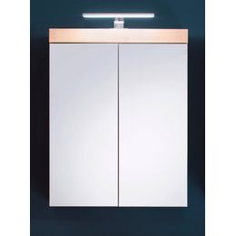 Spiegelschrank Welltime "Avena", braun (asteichefarben), B:60cm H:77cm T:17cm, Schr&auml;nke, Spiegelschrank, Spiegelschrank wahlweise mit Beleuchtung - (B/T/H) 60/17/77 cm