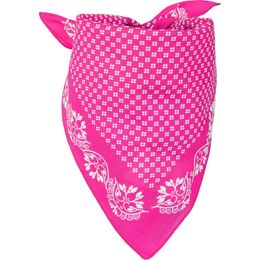 Bandana styleBREAKER "Baumwolle Dreieckstuch mit Bl&uuml;mchen Muster", Herren, pink, wei&szlig;, Obermaterial: 100% Baumwolle CO., Modisch, Modet&uuml;cher Bandana
