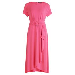 Midikleid Betty Barclay "Midikleid mit Volant", Damen, Gr. 36, EURO, pink (pink flamb&eacute;), 95% Polyester PES. 5% Elasthan EL., Kleider Midikleid