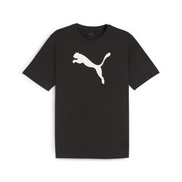 Fu&szlig;balltrikot Puma "TEAMRISE LOGO JERSEY COTTON", Gr. L, Puma schwarz, Puma wei&szlig;, Jersey, Obermaterial: 100% Baumwolle, unifarben, regular fit normal, Rundhals, Trikots Fu&szlig;balltrikot, f&uuml;r Fu&szlig;ball, Kurzarm, sportlicher Stil, aus Baumwolle