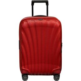 Hartschalen-Trolley Samsonite "C-LITE 55 EXP, verschiedene Farben", Damen, Gr. B/H/T: 40cm x 55cm x 20cm 36 l, rot (chili rot), Polypropylen, unifarben, Basic, Koffer Hartschalen-Trolley, f&uuml;r Ferien, Gesch&auml;ftsreise, Reise und Urlaub, mit Volumenerweiterung