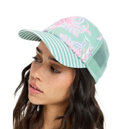 Trucker Cap Roxy "Hibiscus Island", Damen, basil kartofeel swim, Kunstfaser, Caps Trucker Cap