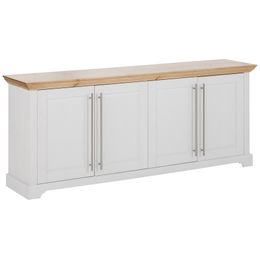 Kommode OTTO HOME "Melissa", wei&szlig; (wei&szlig;, honig), B:171cm H:70cm T:39cm, Massivholz, Sideboards, Kommode, aus massiver Kiefer, FSC zertifiziert, 4-t&uuml;rig, Breite 171 cm