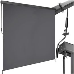 TecTake&reg; Senkrechtmarkise, verschiedene Gr&ouml;&szlig;en, pulverbeschichtetes Aluminiumgeh&auml;use, inkl. Wandhaltern