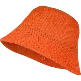 Fischerhut styleBREAKER "Fischerhut aus Papierstroh - Knautschhut", Herren, orange, Obermaterial: 100% Papierstroh PAS., Modisch, H&uuml;te Fischerhut