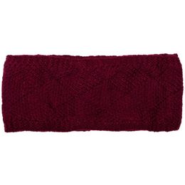 Stirnband styleBREAKER "Strick Stirnband mit Rauten Muster", Damen, bordeaux, rot, 100% Polyacryl PAN., Modisch, M&uuml;tzen Stirnband