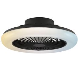 Brilliant LED Deckenleuchte "Montero", schwarz, &Oslash; 42cm H: 13,7cm, 1 Stk., Leuchten, LED-Deckenventilator, &Oslash; 42 cm, 2700 lm, 2700-6500 K, LED Deckenleuchte