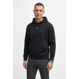 Kapuzensweatshirt BOSS Green "Sly Zone", Herren, Gr. L, dunkelblau403, Sweatware, Obermaterial: 62% Baumwolle, 33% Polyester, 5% Elasthan, unifarben, regular fit normal, Rundhals, B&uuml;ndchen, Sweatshirts Kapuzensweatshirt, Kapuze mit Kordelzug, Regular Fit, K&auml;ngurutasche