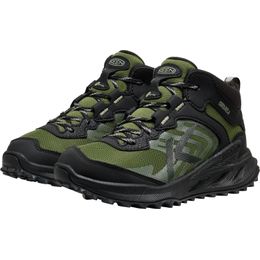 Outdoorschuh Keen "ZIONIC MID WP", Kinder, Gr. 35, gr&uuml;n (schwarz, bronze gr&uuml;n), Synthetik, Textil, Schuhe Outdoorschuh, wasserdicht