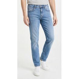 Only & Sons Straight-Jeans ONLY & SONS "ONSWEFT REG. MBD 5094 TAI DNM NOOS", Herren, Gr. 28, L&auml;nge 32, light medium blau denim detail:resin 3d, Denim/Jeans, Obermaterial: 98% Baumwolle, 2% Elasthan, Abriebeffekte, regular fit lang, Jeans Straight-Jeans, im 4-Pocket-Style