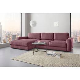 Ecksofa Home Affaire "Bloomfield, bequem und elegant, Breite 303cm, L-Form", rosa (altrosa), B:303cm H:84cm T:176cm, 100% Polyester, Sofas, Ecksofa, wahlweise mit Bettfunktion und Bettkasten, Unser Dauertiefpreis