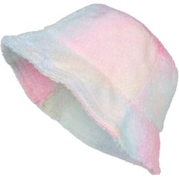 Fischerhut styleBREAKER "Teddyfell Fischerhut Ombr&eacute;", Herren, t&uuml;rkis, rosa, wei&szlig;, Obermaterial: 100% Polyester PES., Modisch, H&uuml;te Fischerhut