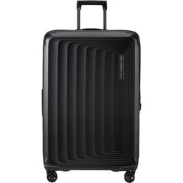 Hartschalen-Trolley Samsonite "NUON, verschiedene Gr&ouml;&szlig;en und Farben", Damen, Gr. B/H/T: 49cm x 75cm x 30cm 100 l, schwarz (matt graphite), Polycarbonat, unifarben, Koffer Hartschalen-Trolley, mit Volumenerweiterung, mit Tragegriff oben und seitlich