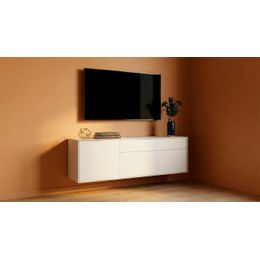 Lowboard "Essentials, TV-Board, TV-Kommode, TV-Schrank, TV-M&ouml;bel", wei&szlig;, B:166cm H:55cm T:42cm, Holzwerkstoff, MDF, LeGer Home by Lena Gercke, Sideboards, Lowboard, Breite: 166 cm, UV lackiert, Push-to-open-Funktion