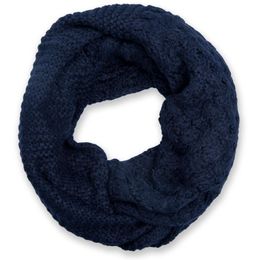 Strickschal styleBREAKER "Strick Loop mit Mustermix", Damen, midnight, blau, dunkelblau, Obermaterial: 100% Viskose CV., Modisch, Modet&uuml;cher Strickschal