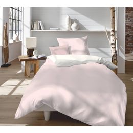 Wendebettw&auml;sche Fleuresse "Provence W", rosa (pink, creme), B/L: 240cm x 220cm, 1 Stk., 2 Stk., Halbleinen, B/L: 80cm x 80cm & 80cm x 80cm, 3 Stk., Halbleinen, Obermaterial: 50% Baumwolle, 50% Leinen, Bettw&auml;sche, Wendebettw&auml;sche, 50% Baumwolle, 50% Leinen, in Gr. 135x200, 155x220, 200x200cm