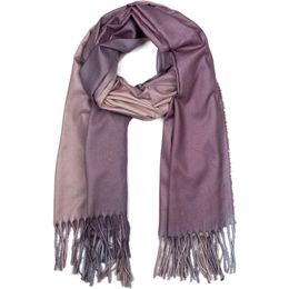 Schal styleBREAKER "Schal mit 2-Farbigem Farbverlauf", Damen, beige (beige, lila), Obermaterial: 100% Polyester PES., Modisch, Modet&uuml;cher Schal