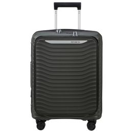 Hartschalen-Trolley Samsonite "UPSCAPE 55 mit Frontfach", Damen, Gr. B/H/T: 40cm x 55cm x 23cm 42 l, gr&uuml;n (climbing ivy), Polycarbonat, Koffer Hartschalen-Trolley, mit Volumenerweiterung, mit Tragegriff oben und seitlich