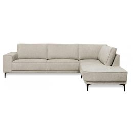 Ecksofa OTTO HOME "Casina", beige (natural), B:289cm H:85cm T:210cm, 90%Polyester, 10% Nylon, Sofas, Ecksofa, mit abgerundeter Ottomane, in einem weichen Chenille-Stoff