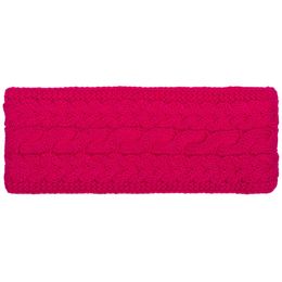 Stirnband styleBREAKER "Strick Stirnband mit Zopfmuster", Damen, pink, Obermaterial: 85% Polyacryl PAN. 15% Polyamid PA., Modisch, M&uuml;tzen Stirnband