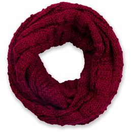Strickschal styleBREAKER "Strick Loop mit Karomuster", Damen, bordeaux, rot, Obermaterial: 100% Viskose CV., Modisch, Modet&uuml;cher Strickschal