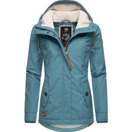 Winterjacke Ragwear "Winterjacke Monade", Damen, Gr. M, blau (ocean gr&uuml;n24), Obermaterial: 65% Polyester PES. 35% Baumwolle CO. Obermaterial: Futter: 100% Polyester PES. 100% Polyester PES., Jacken Winterjacke