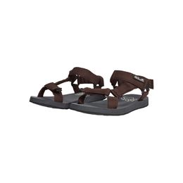 Outdoorsandale Jack Wolfskin "TAIGA SANDAL W", Herren, Gr. 40,5, schwarz mahogany, Synthetik, Schuhe Outdoorsandale