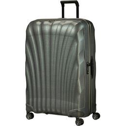 Hartschalen-Trolley Samsonite "C-LITE, verschiedene Gr&ouml;&szlig;en und Farben", Damen, Gr. B/H/T: 55cm x 81cm x 34cm 123 l, gr&uuml;n (metallic gr&uuml;n), Polypropylen, unifarben, Koffer Hartschalen-Trolley, mit arretierbarem und versenkbarem Druckknopf-Trolleysystem