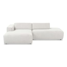 Ecksofa Home Affaire "Noord mit Kedernaht, Breite 227 cm, L-Form", beige (cream), B:227cm H:71cm T:161cm, 100% Polyester, Sofas, Ecksofa, Cord, Struktur, Webstoff, mit Wellenunterfederung, Massivholzrahmen