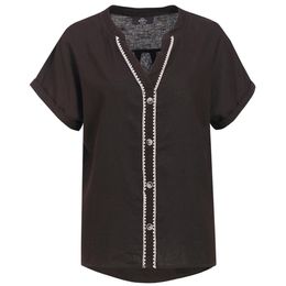 Gina Benotti Damen Leinen-Bluse mit Zierkn&ouml;pfen