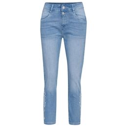 Gina Benotti Damen Slim-Jeans in Used-Waschung