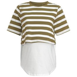 Gina Damen Umstands-T-Shirt im Lagen-Look