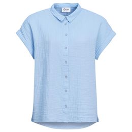 Gina Damen Musselin-Bluse mit fixierten Turn-Ups